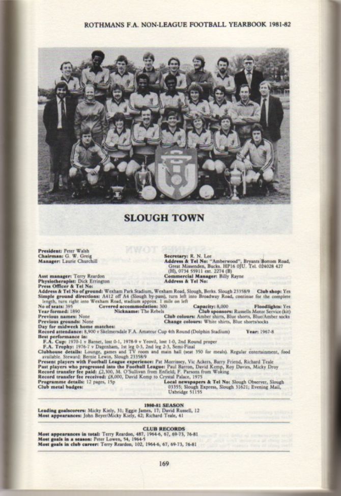 ROTHMANS NON-LEAGUE FOOTBALLYEARBOOK 81-82